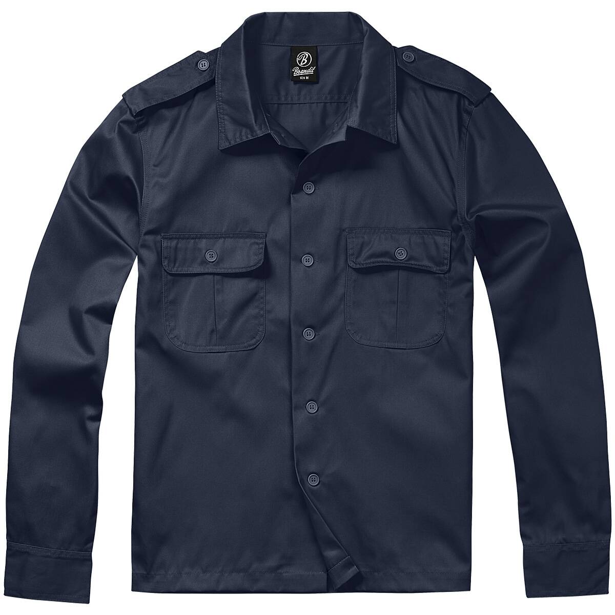 Brandit US Hemd Langarm Navy-Blau – robustes Diensthemd - outdoorfan.d ...