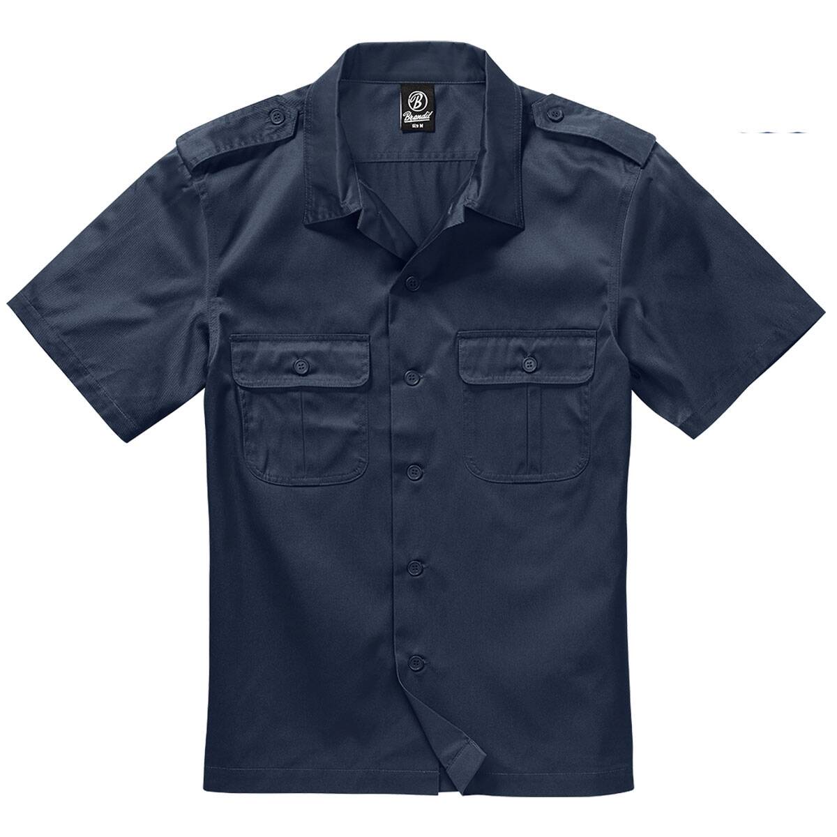 Brandit US Kurzarmhemd Navy-Blau – robustes Diensthemd - outdoorfan.de ...