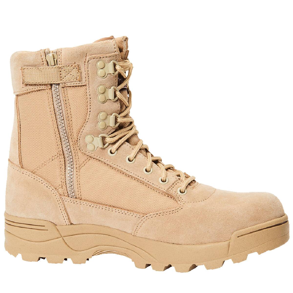 Tactical Swat Boots Zipper camel, 39 - outdoorfan.de | Bundeswehr Shop ...