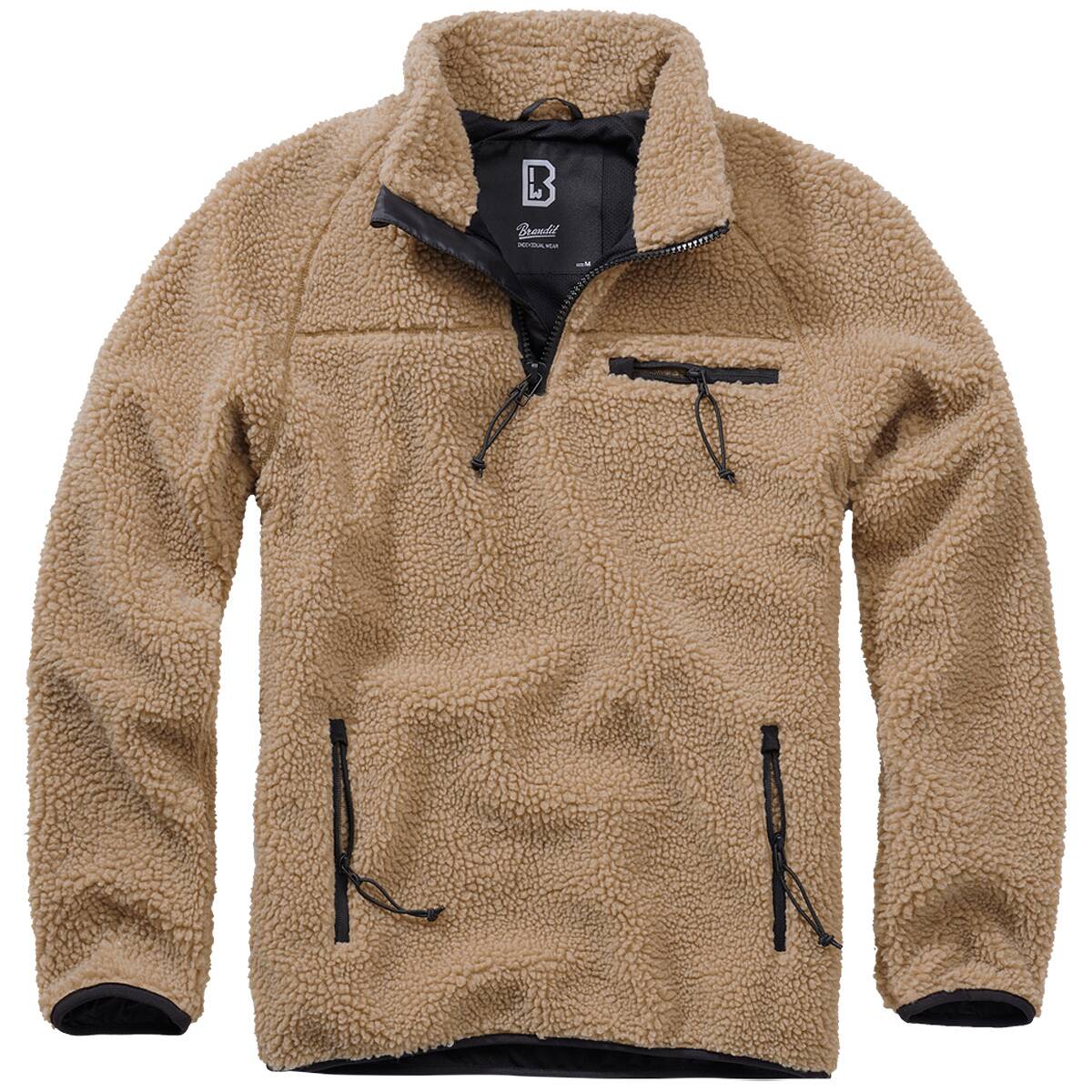 Brandit Teddyfleece Troyer Camel – warmes Fleece Polyester - outdoorfa ...