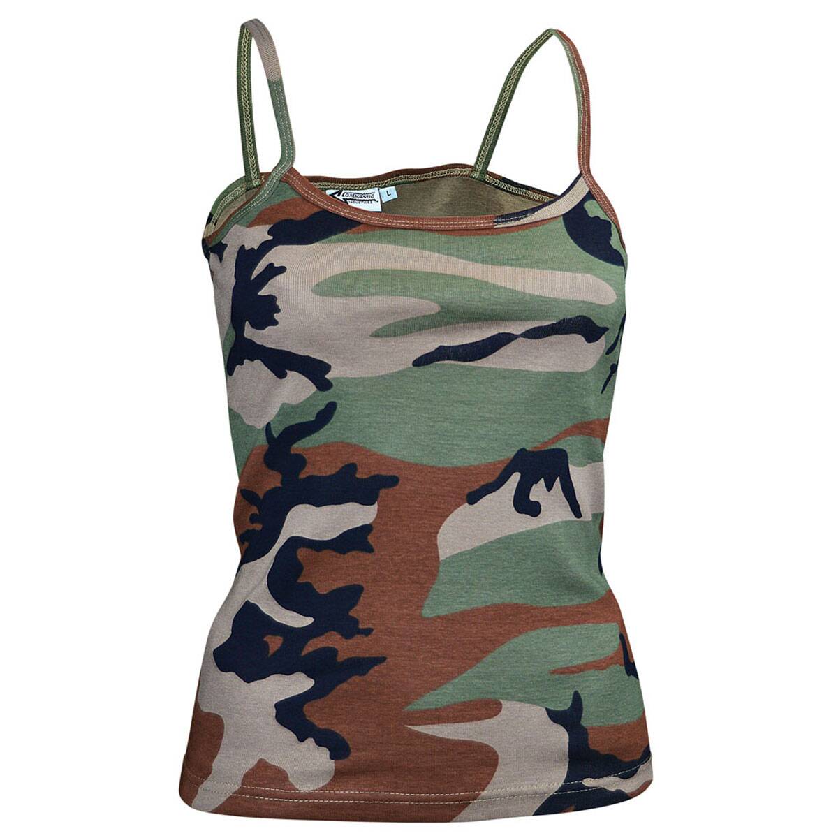 Spaghetti Top Damen Woodland – figurbetont aus Baumwolle CI - outdoorf ...