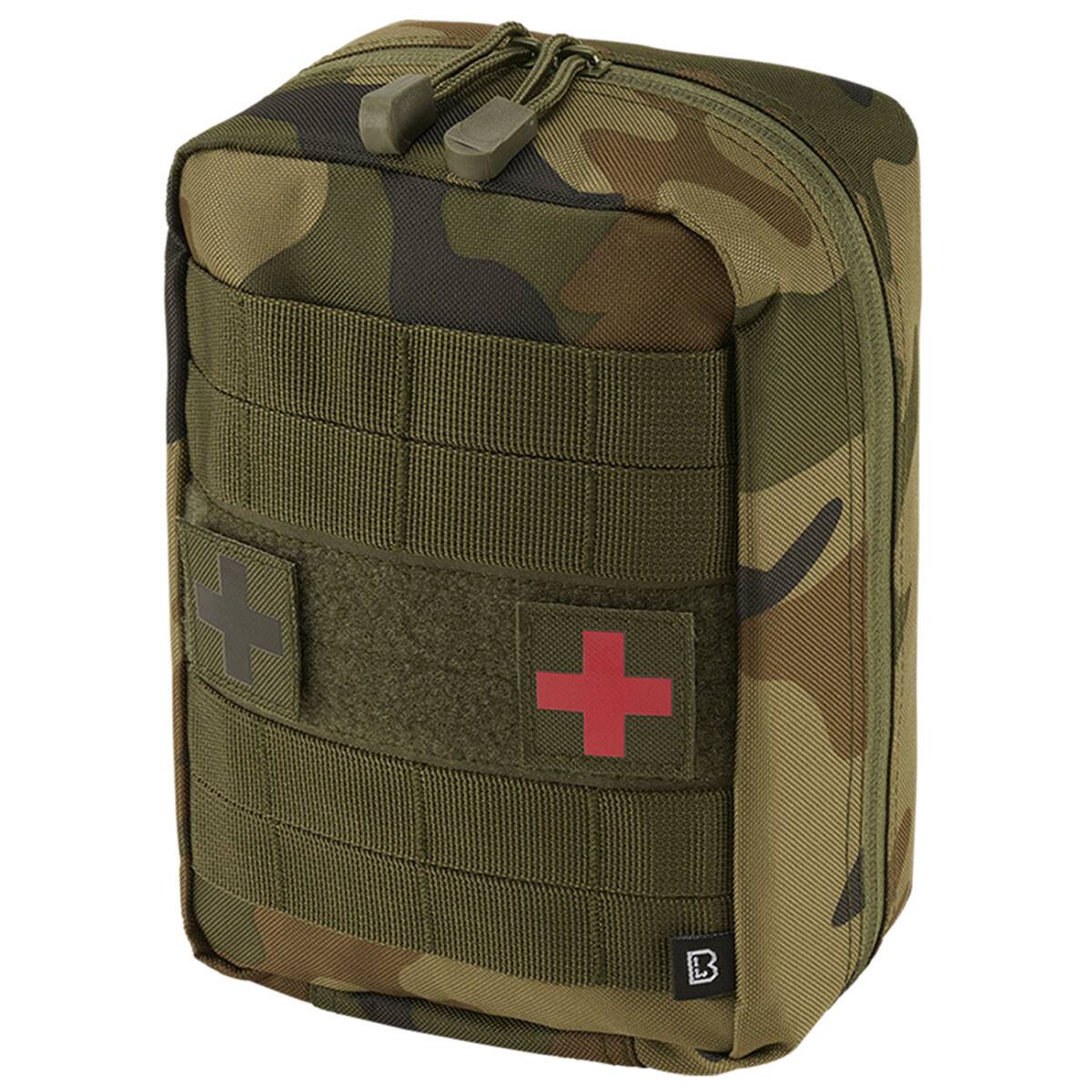 Brandit Molle First Aid Pouch Woodland – 600D Polyester - outdoorfan.d ...
