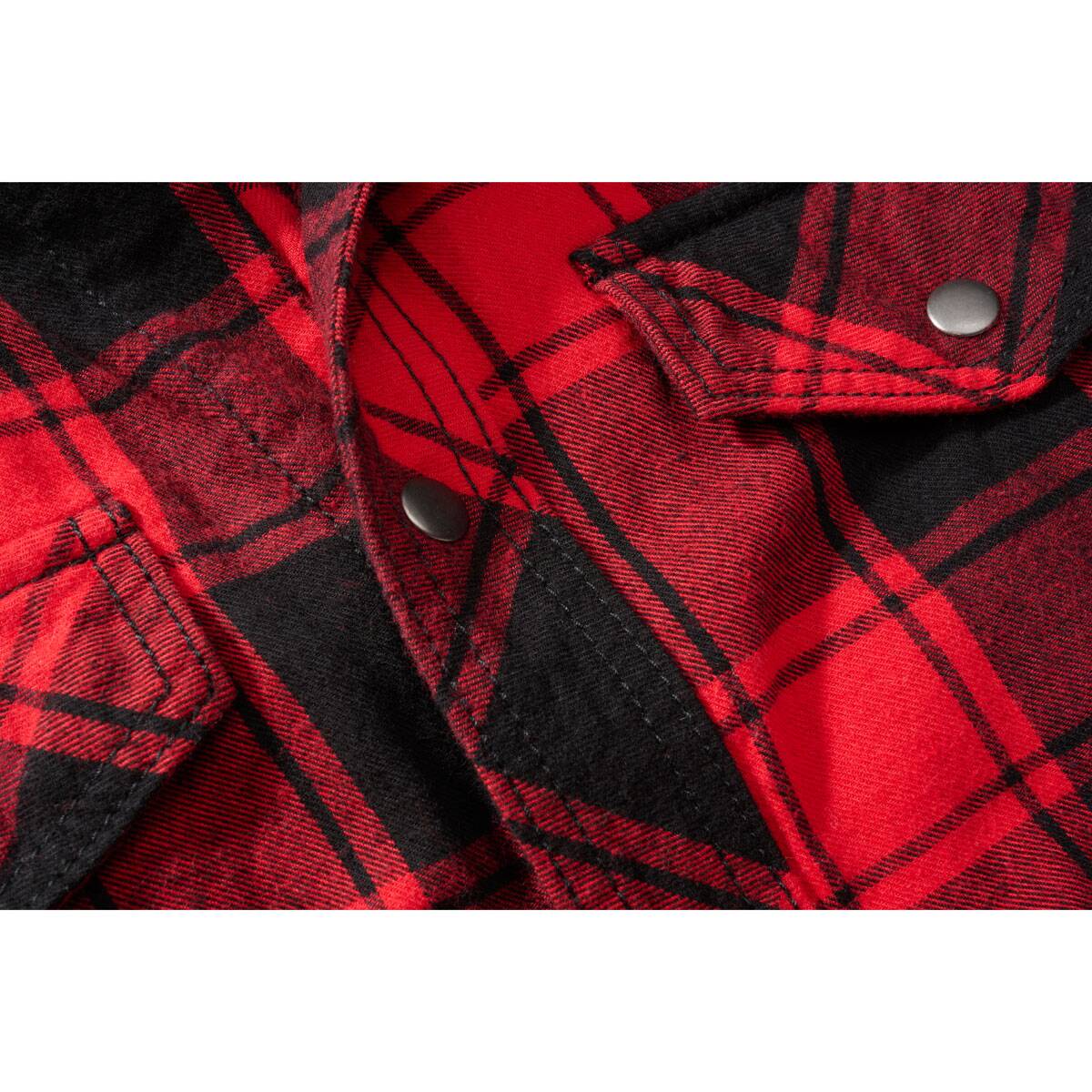 Brandit Checkshirt Sleeveless Rot-Schwarz – ärmellos Baumwolle - outdo ...